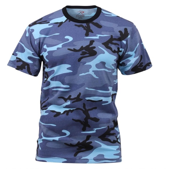 Rothco | Shirts | Mens Rothco Sky Blue Camo Tactical Tshirt Military ...